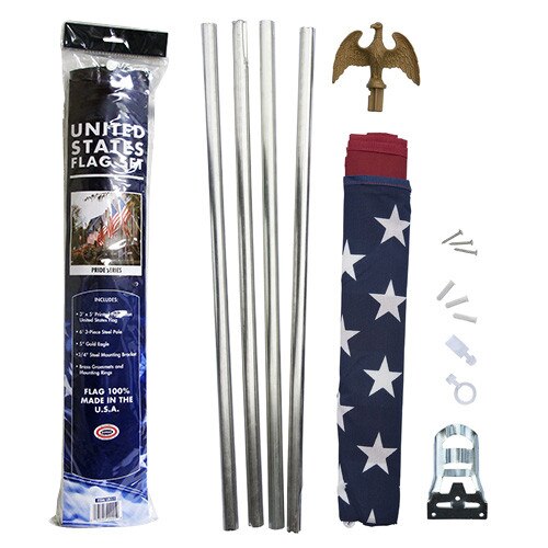 3' X 5' Ultra Knit Giveaway U.S. Home Flag Set | Carrot-Top Flags