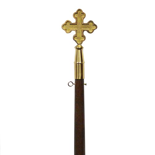 Botonee Cross- 7-3/4" Solid Brass | Carrot-Top Flags