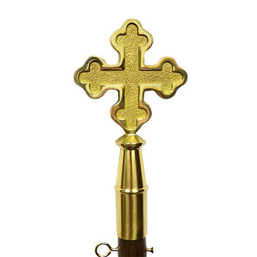 Botonee Cross- 7-3/4" Solid Brass | Carrot-Top Flags