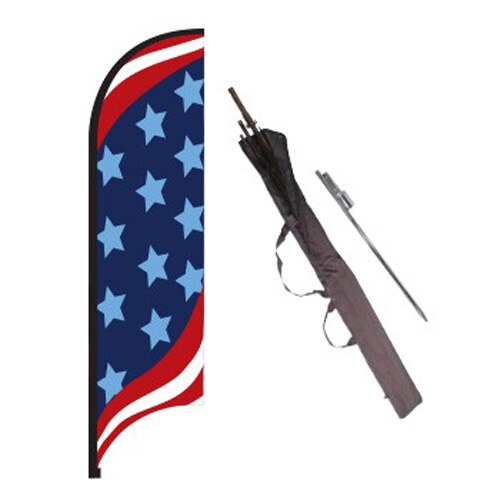 Patriotic Blade Flag Set | Carrot-Top Flags