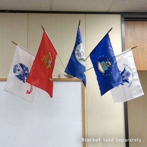 Set- 12 x 18" Poly Armed Forces Mounted- 30" Wood Dowels | Carrot-Top Flags