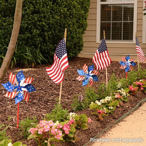 Cemetery U.S. Stick Flags | Carrot-Top Flags