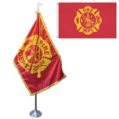 Outdoor and Indoor Fire Department Flag | Carrot-Top Flags