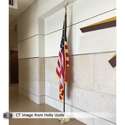 American Indoor Flag Sets - Oak Flagpole | Carrot-Top Flags