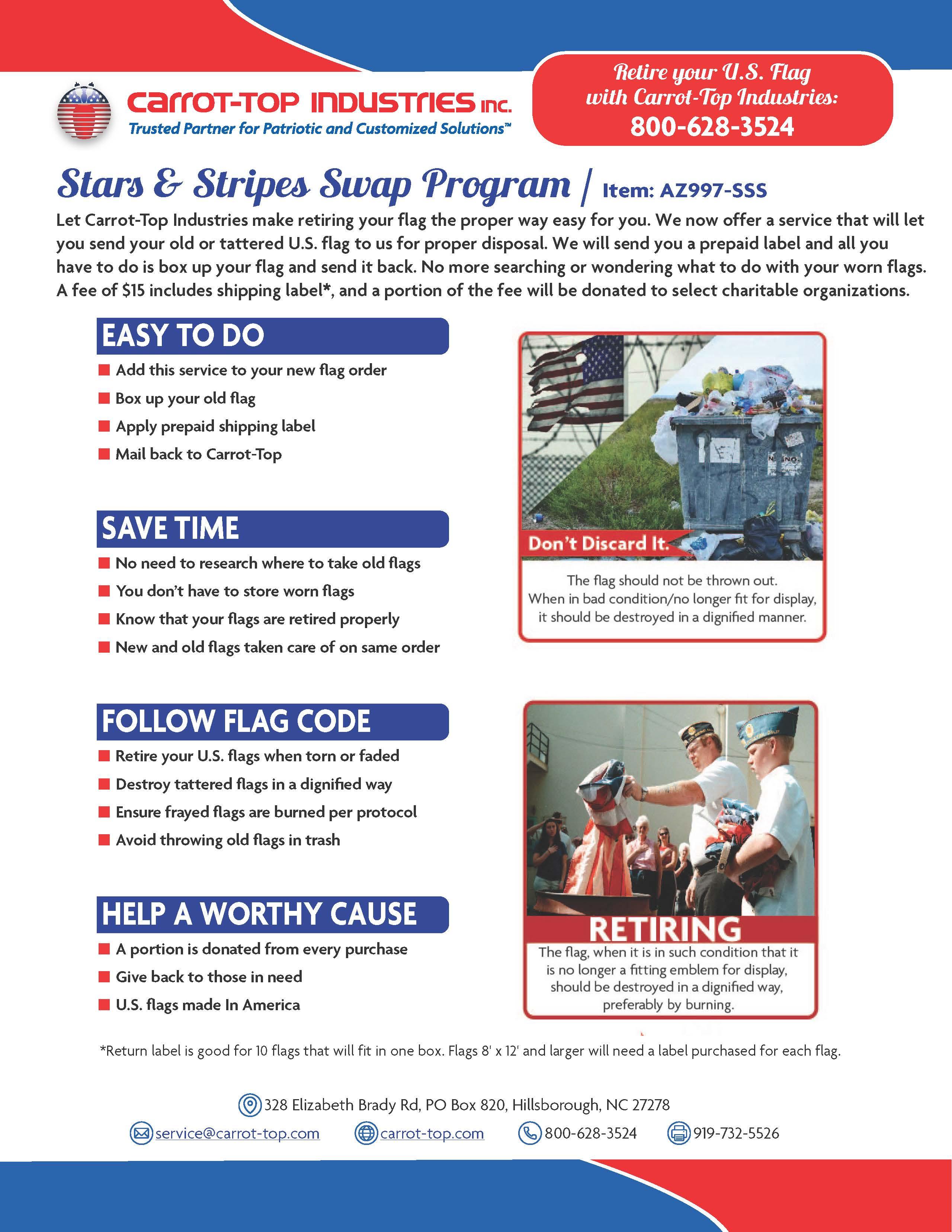 Stars & Stripes Swap Program - Flag Retirement
